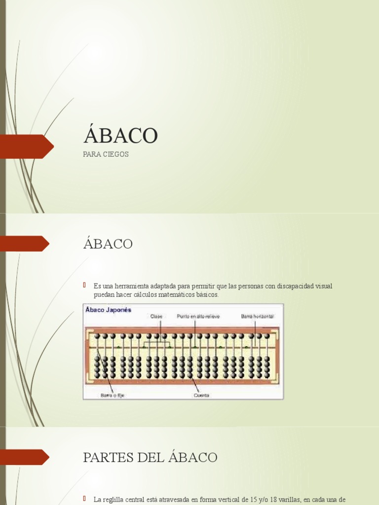 Ábaco: para Ciegos | PDF | Matemáticas