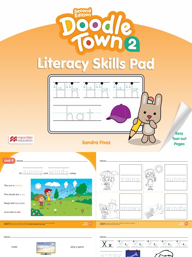 Doodle Town 2nd Edition Literacy Skills Pad Level 2 Unit 9 Spread | Download Free PDF | Clothing ...