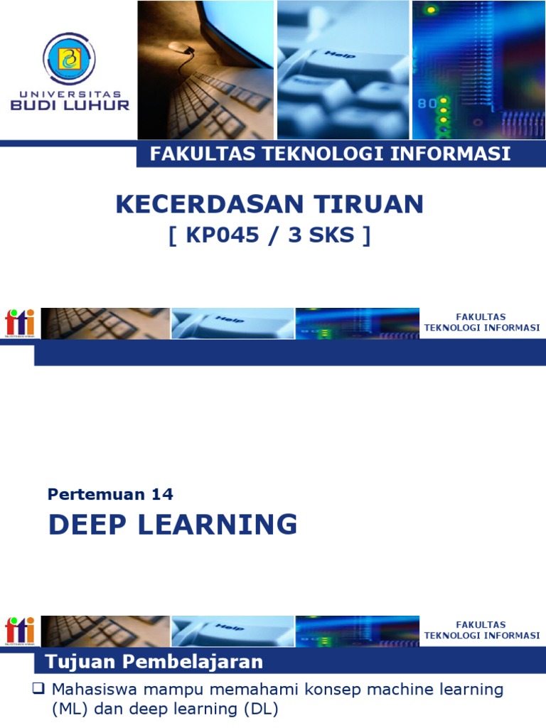 (AI) Pertemuan 14 - Machine Learning Dan Deep Learning | PDF
