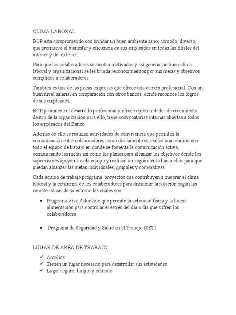 Clima Laboral | PDF