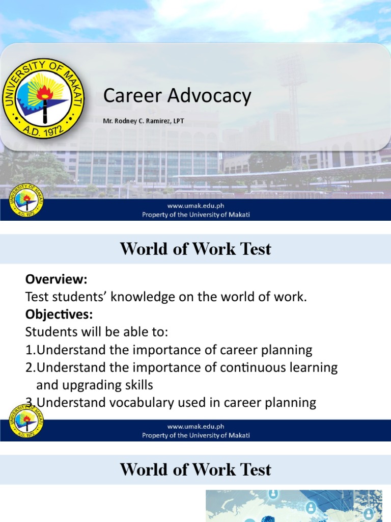 Career Advocacy: Mr. Rodney C. Ramirez, LPT | PDF