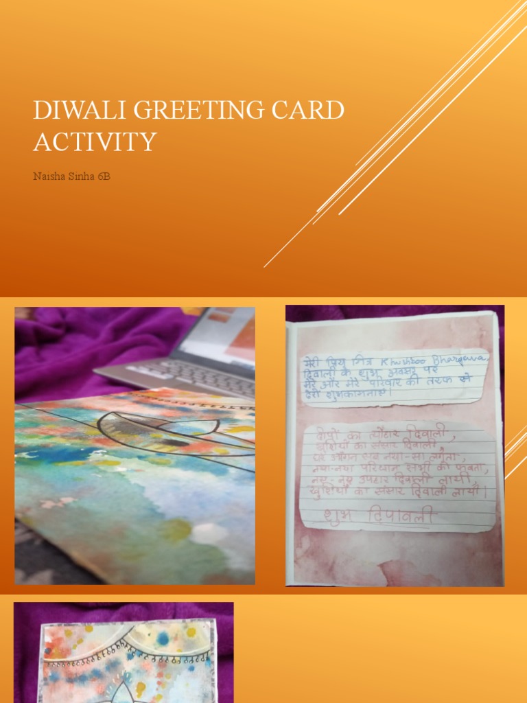 Diwali Greeting Card Activity: Naisha Sinha 6B | PDF