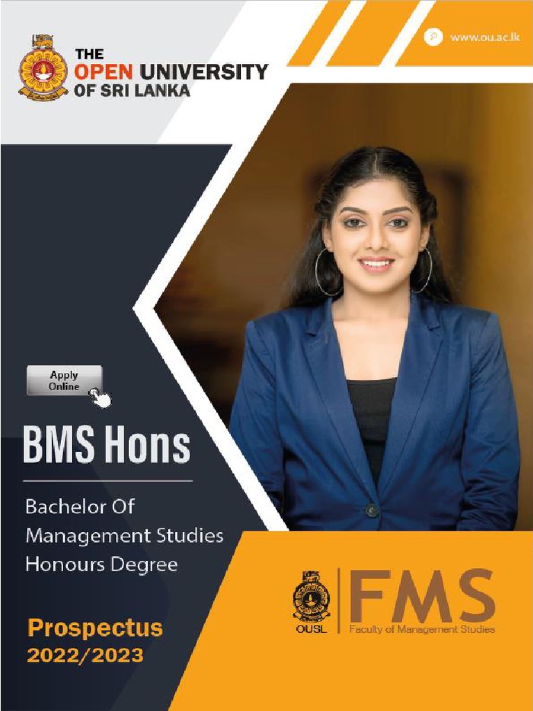 BMS Hons Prospectus 2020 | PDF | Bachelor's Degree | Academic Degree
