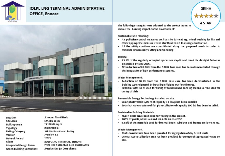 Iolpl Lng Terminal Administrative Office | PDF