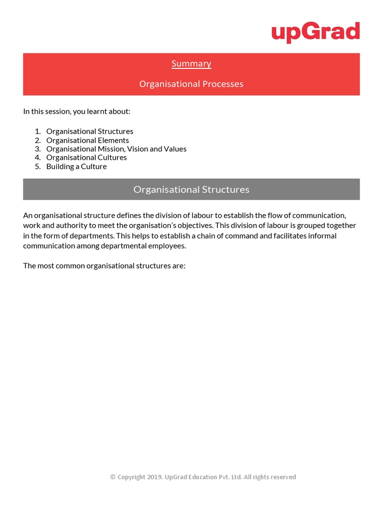 IMT+Organisational+Processes Summary+Doc | PDF | Organizational Culture ...