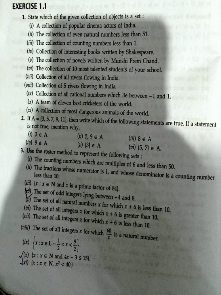 MLA question and answers of sets | PDF | Numbers | Mathematical Concepts