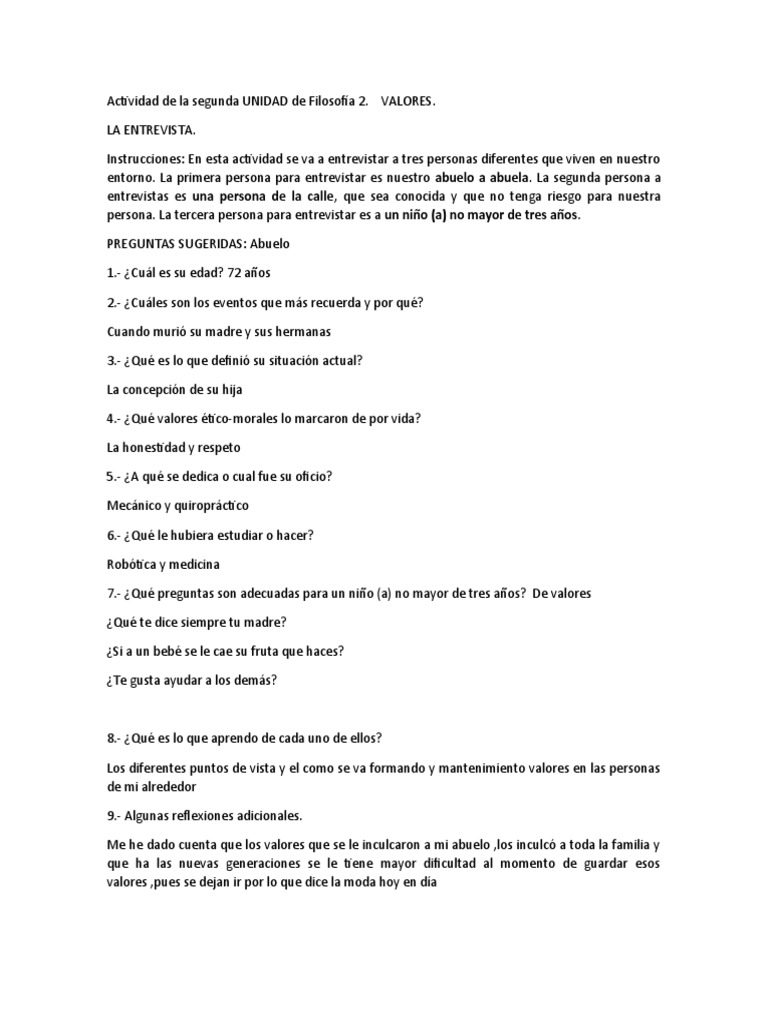 Actividad de La Segunda UNIDAD de Filosofía 2 | PDF