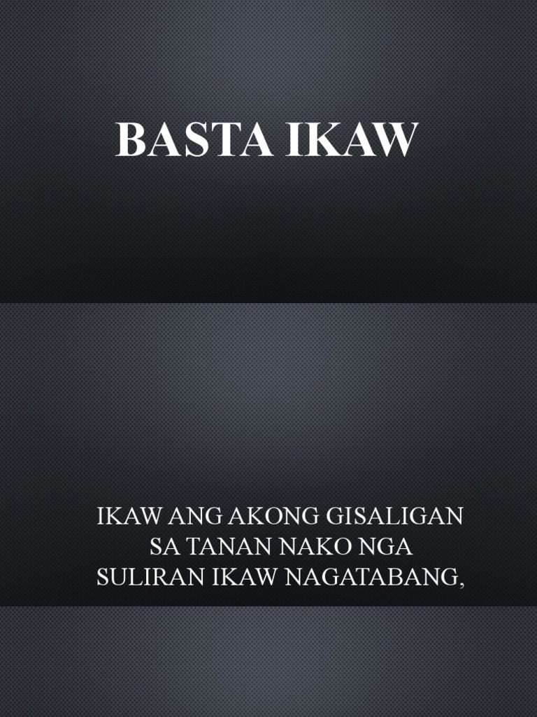 Basta Ikaw | PDF