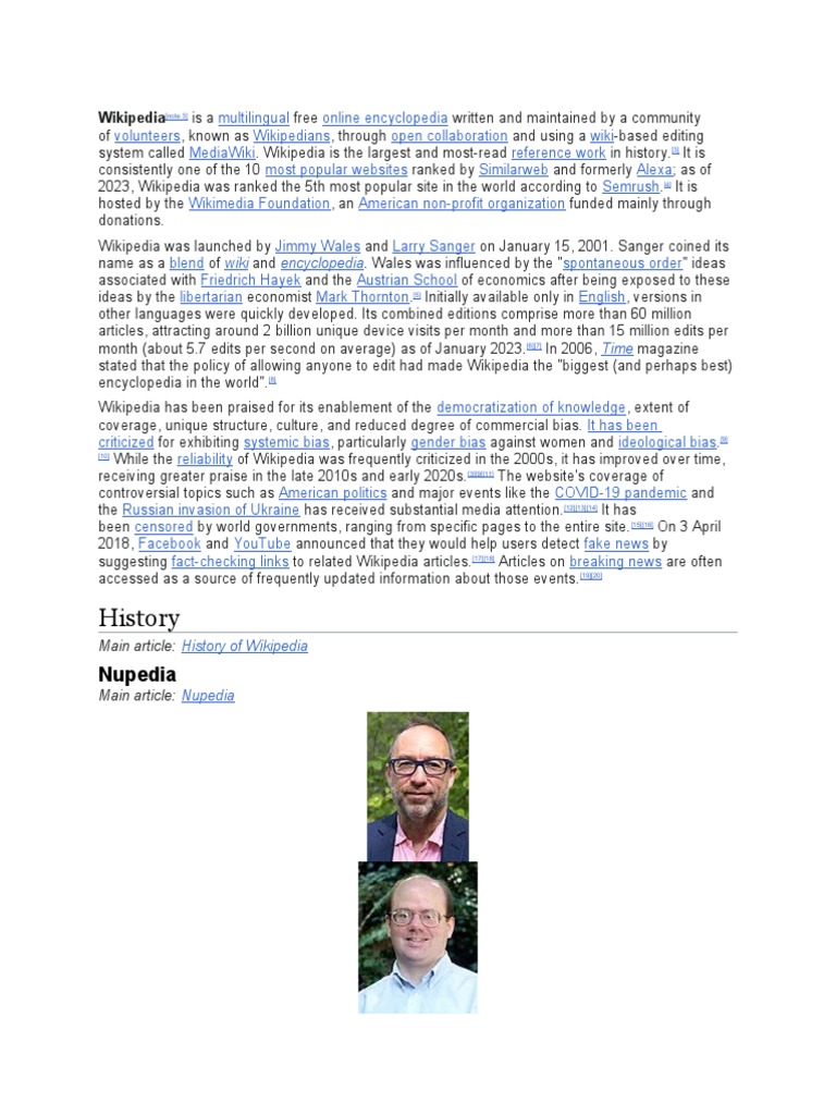 Wikipedia | PDF | Wikipedia | Cyberspace