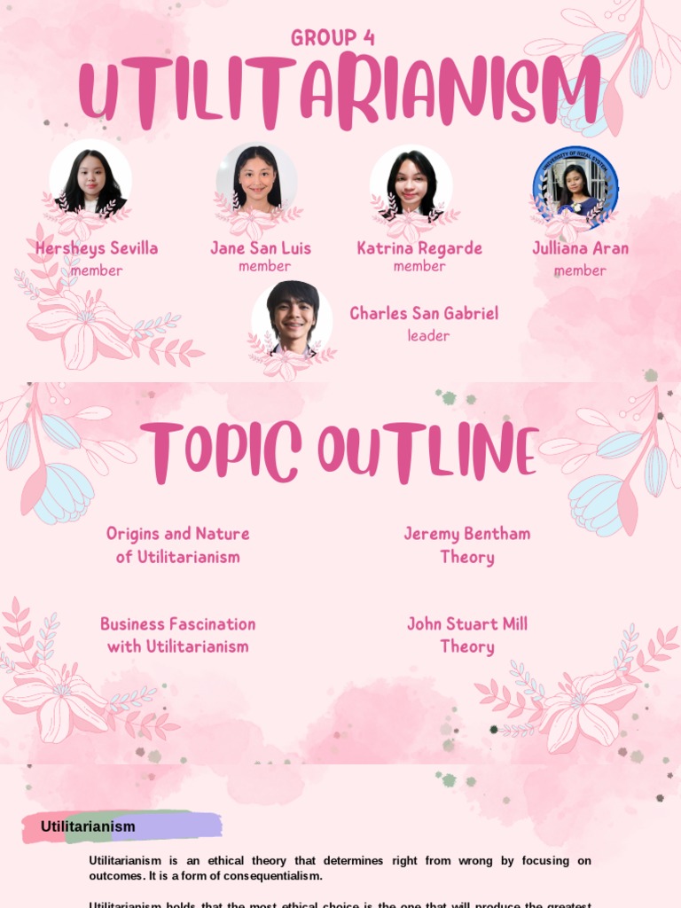 Group 4 Ethics | PDF | Utilitarianism | John Stuart Mill