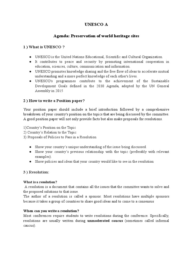 UNESCO MUN: Skills for Success | PDF | Unesco | United Nations