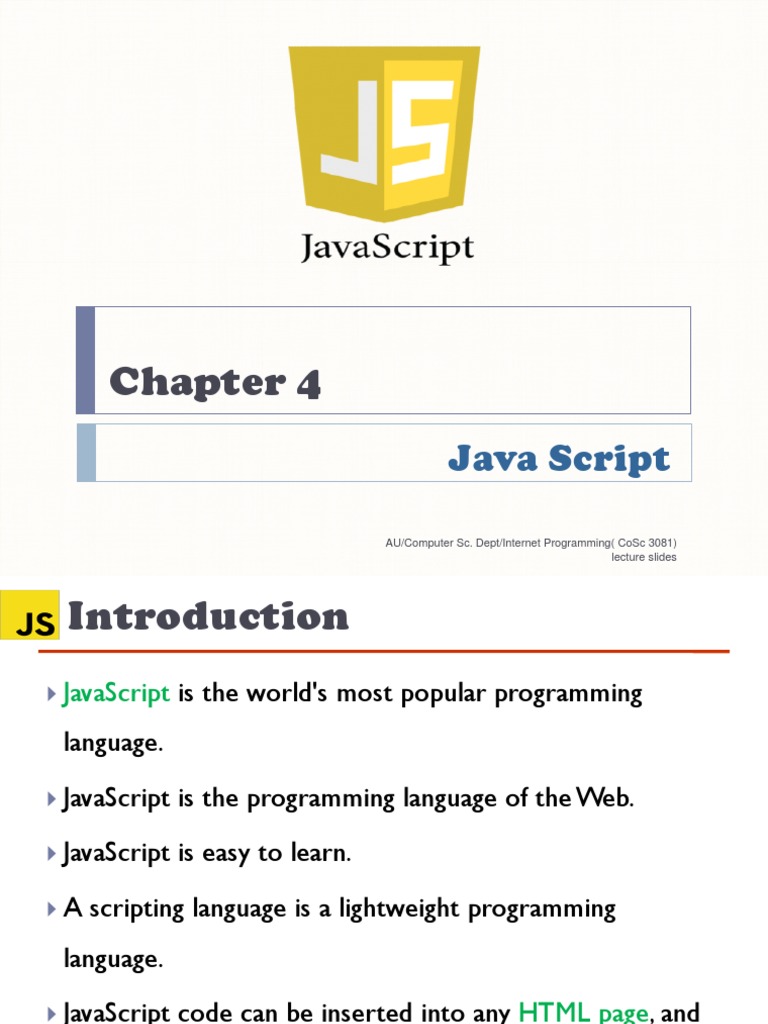 Chapter 4 Pdf Control Flow Java Script 