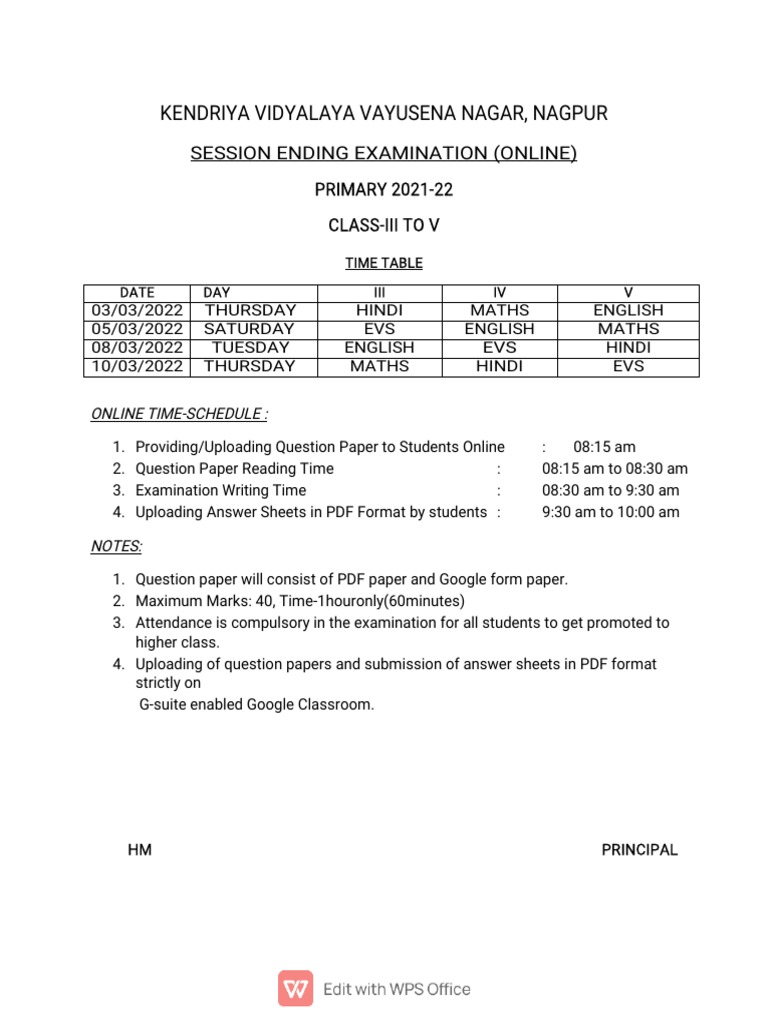 See Time Table - 2021-22 | PDF