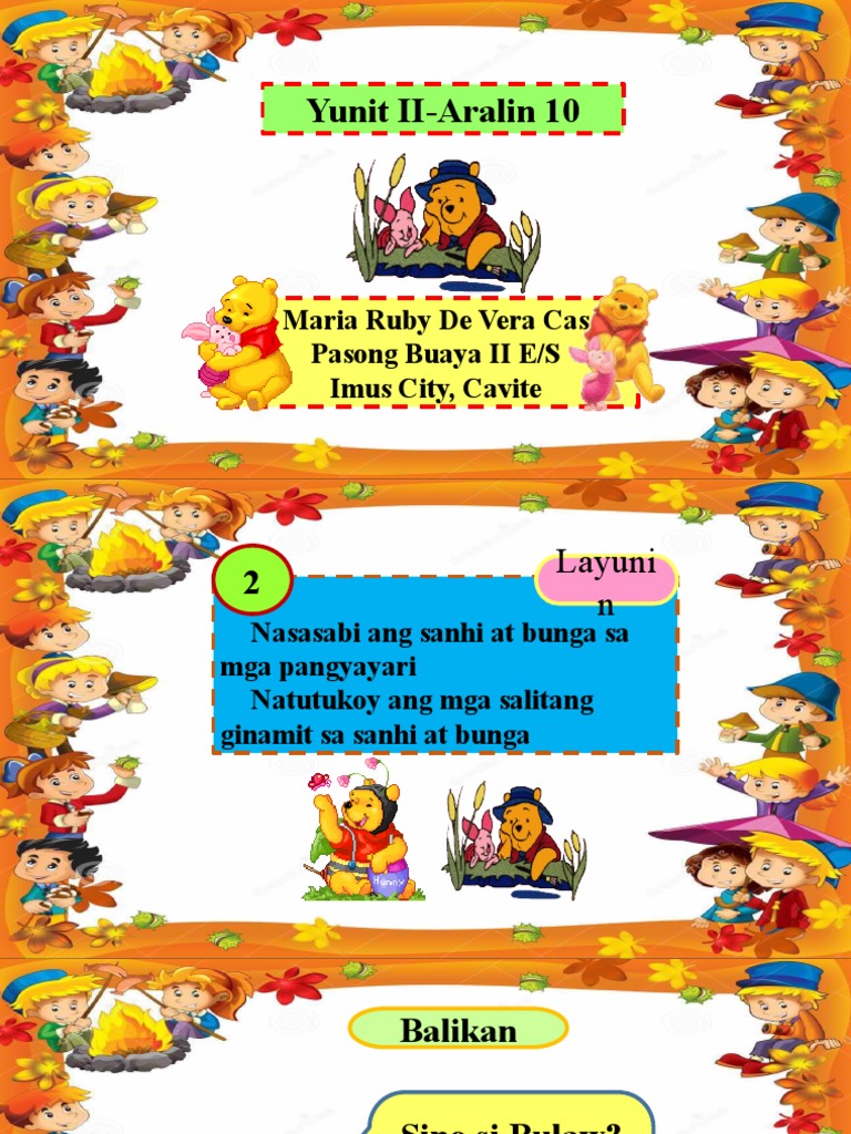 Yunit II-Aralin 10: Maria Ruby de Vera Cas Pasong Buaya II E/S Imus City, Cavite | PDF