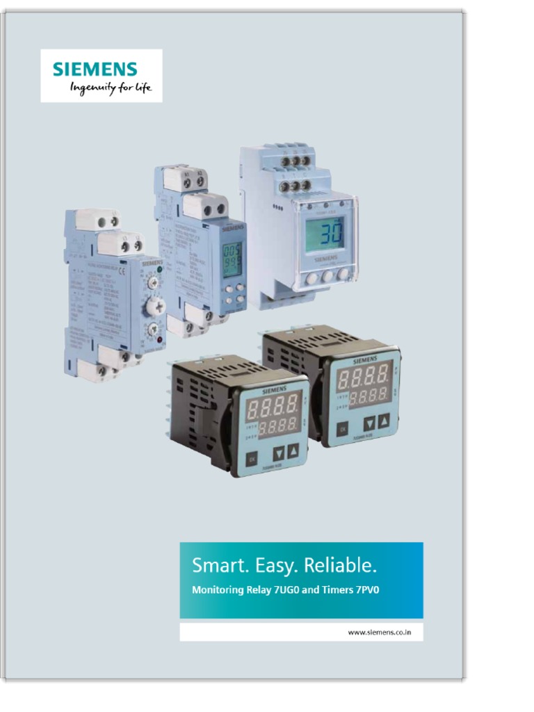 Under Voltage Relay 7UG0818-1CA20 Manual | PDF