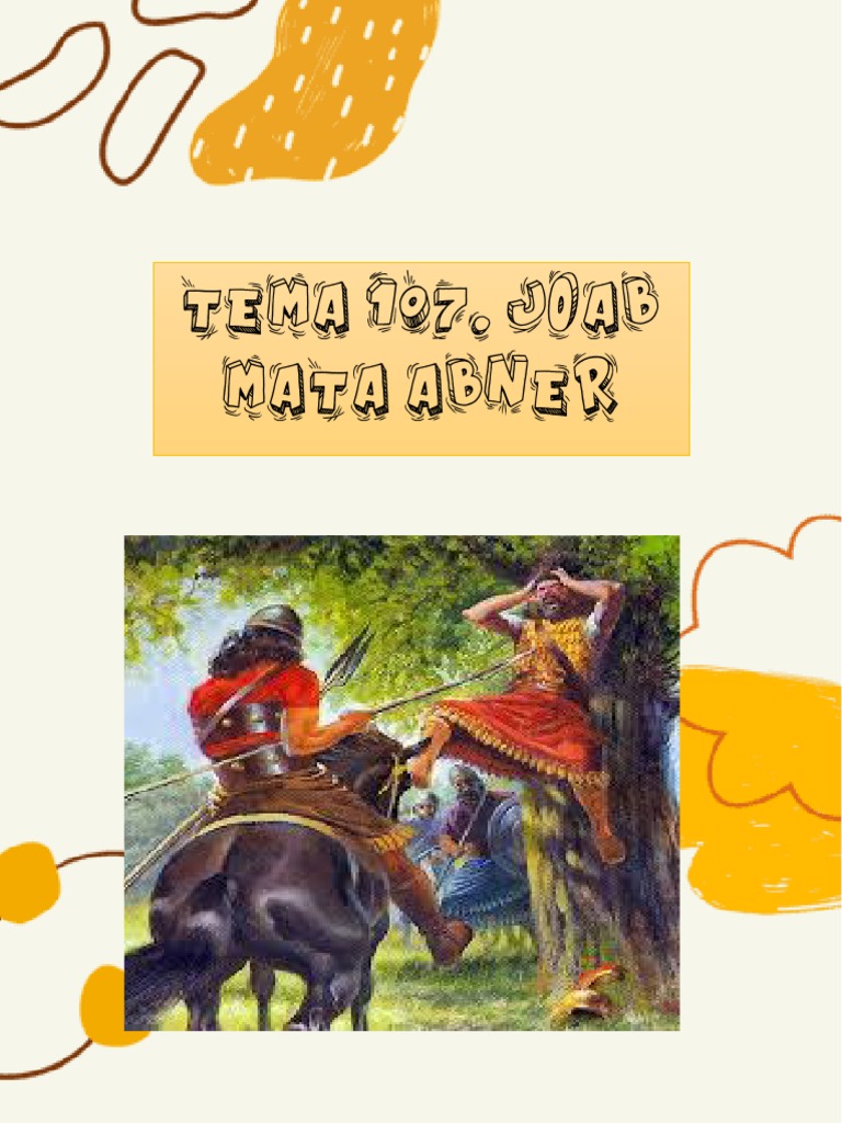 Tema 107 Joab Mata A Abner | PDF | David | Saulo