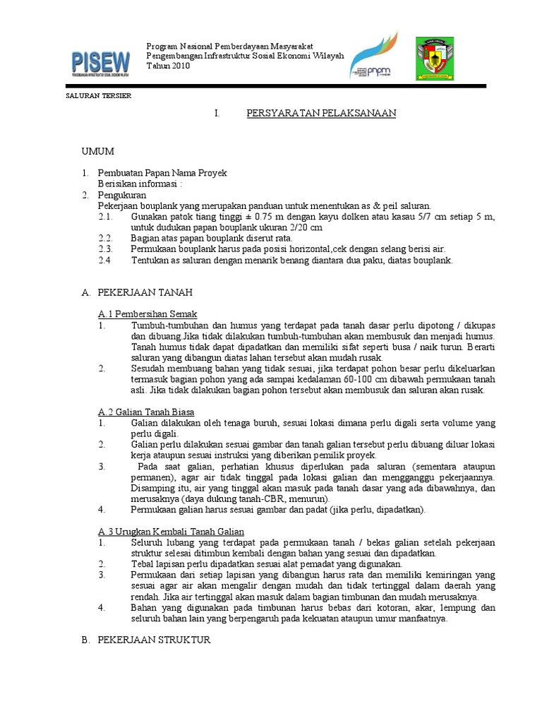 Rks. Saluran Irigasi | PDF