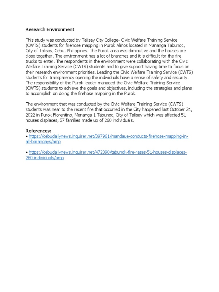 Firehose Mapping in Talisay City | PDF