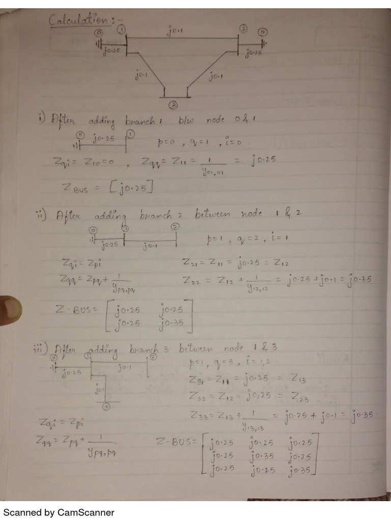 Z-Bus Building Algorithm | PDF
