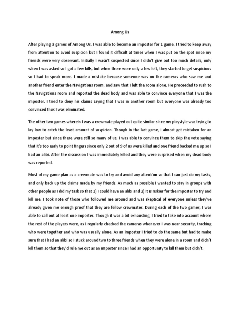 Among Us | PDF
