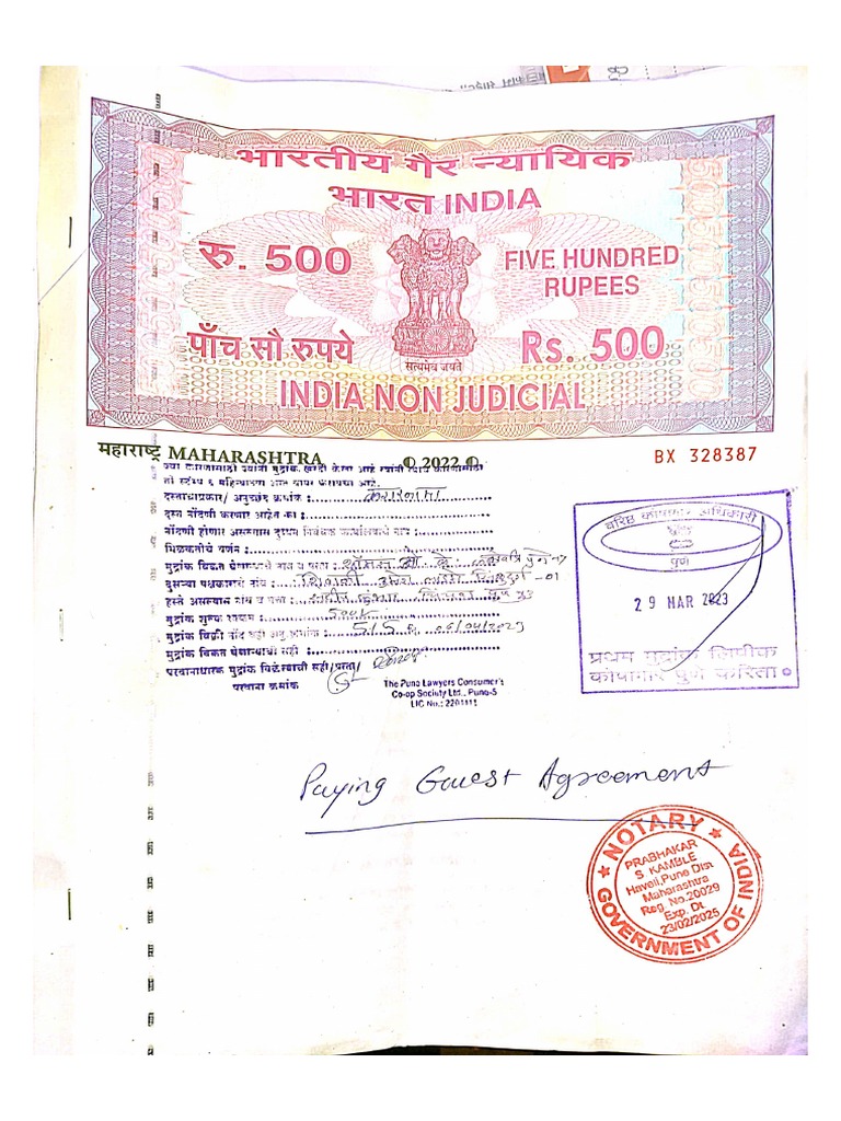 Paying Guest Agreement | PDF