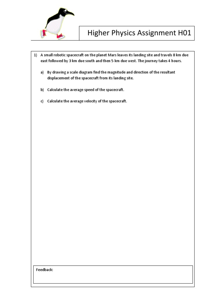 Higher Physics Assignment 01 | PDF | Velocity | Euclidean Vector