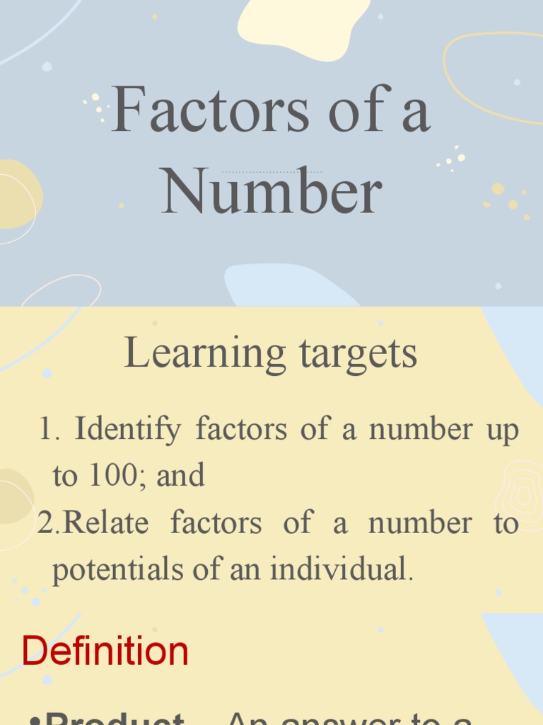 Factors of A Number | PDF
