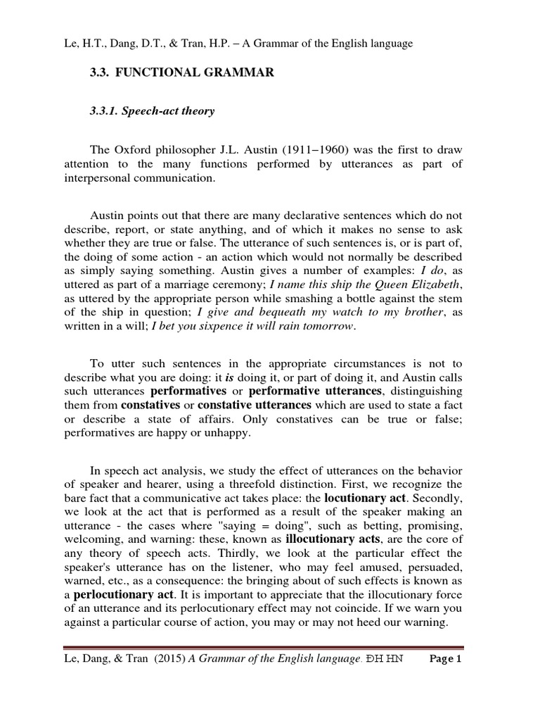 Functional Grammar | PDF