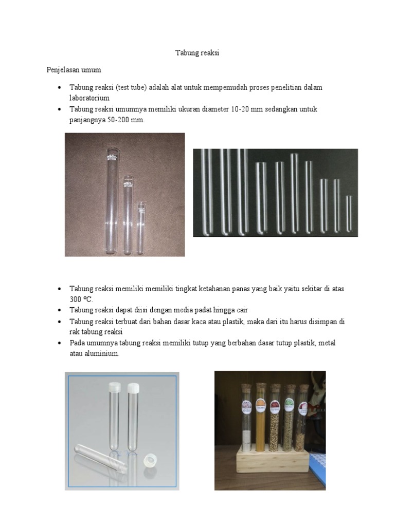 Tabung Reaksi | PDF