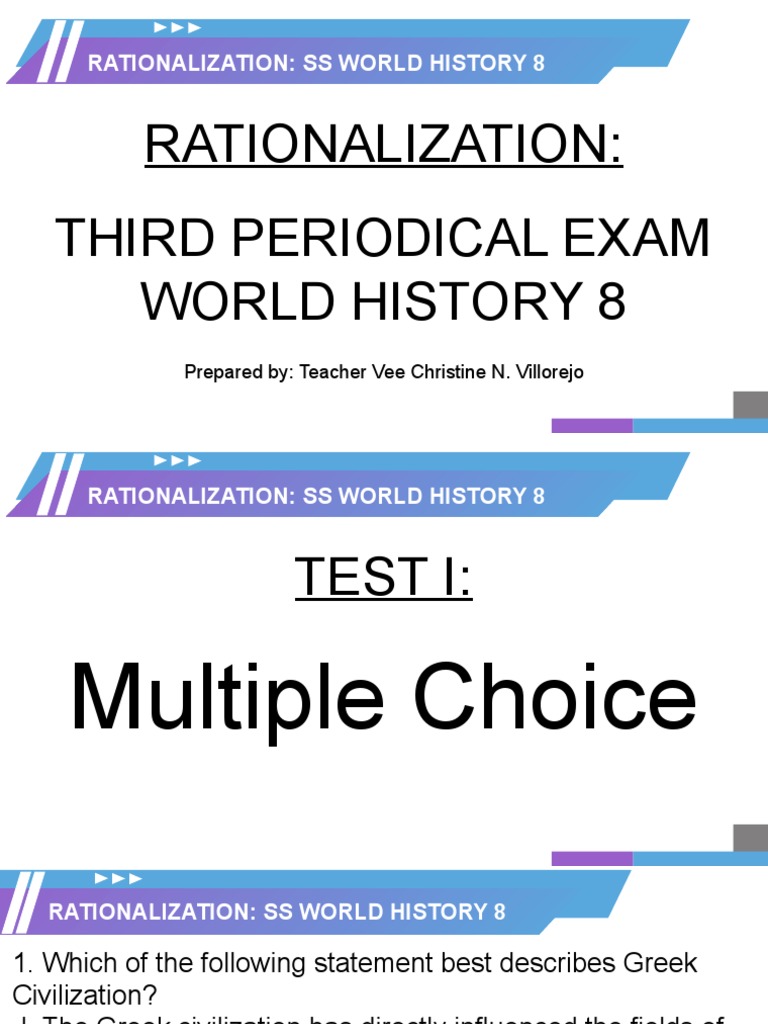 Rationalization - 3rd Periodical Exam SS8 | PDF