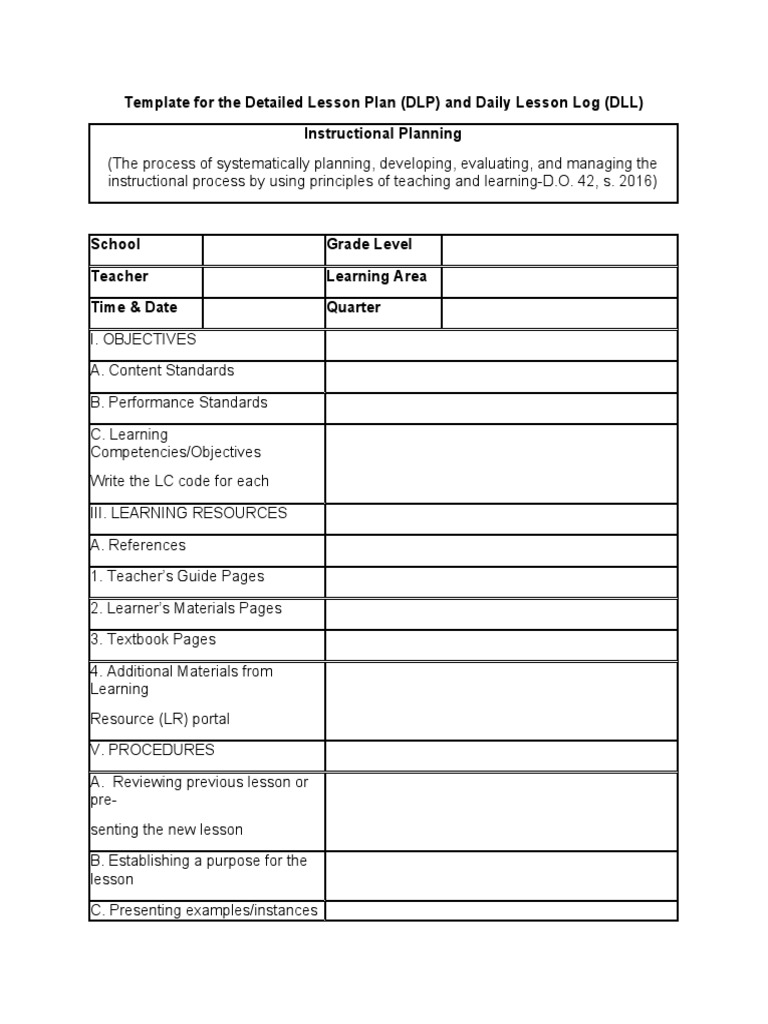 DLP and DLL Template for Teachers | PDF | Learning | Behaviorism