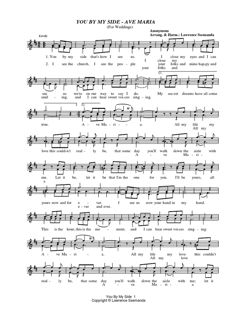 Ave Maria - The Wedding - Piano (You by My Side) - Joaquin Prieto | PDF