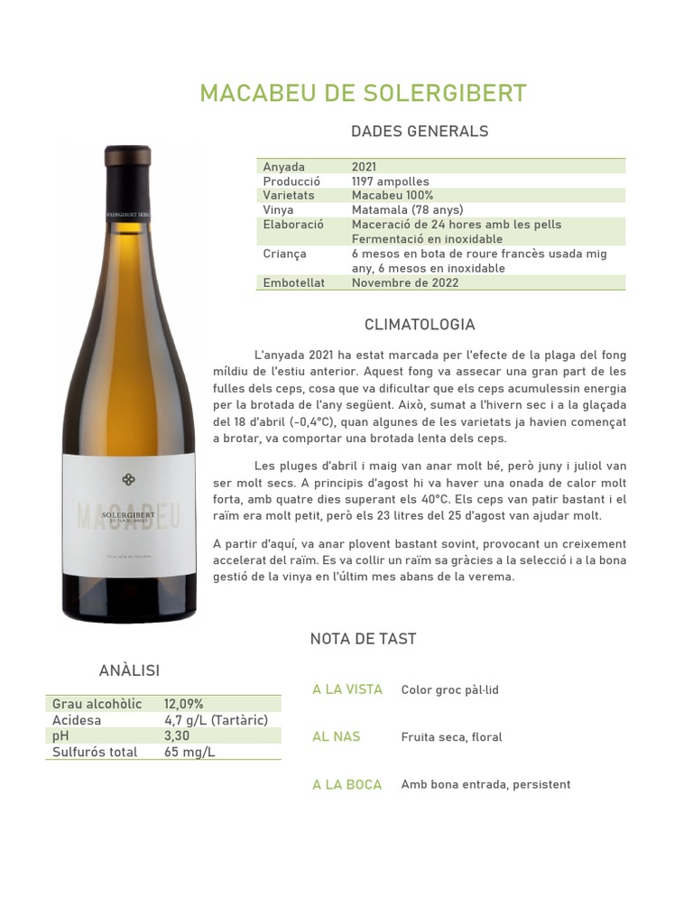 Macabeu de Solergibert 2021 | PDF