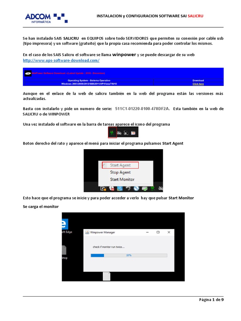 Winpower: Instalacion Y Configuracion Software Sai | PDF