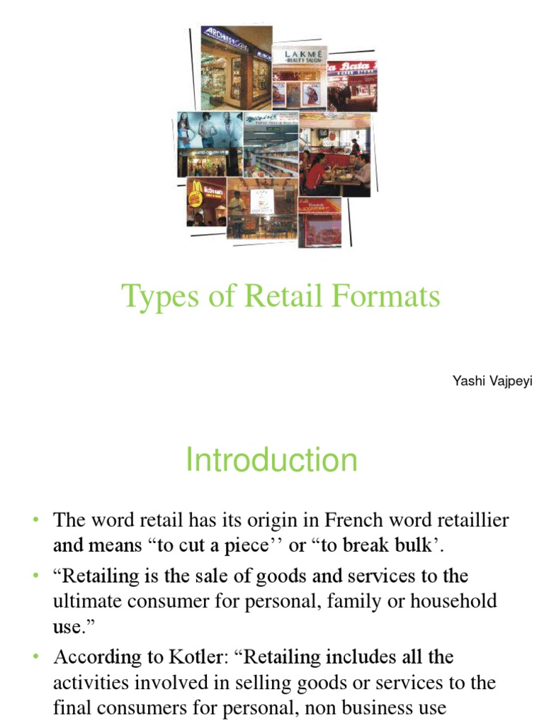 Types of Retail Formats | PDF | Supermarket | Retail