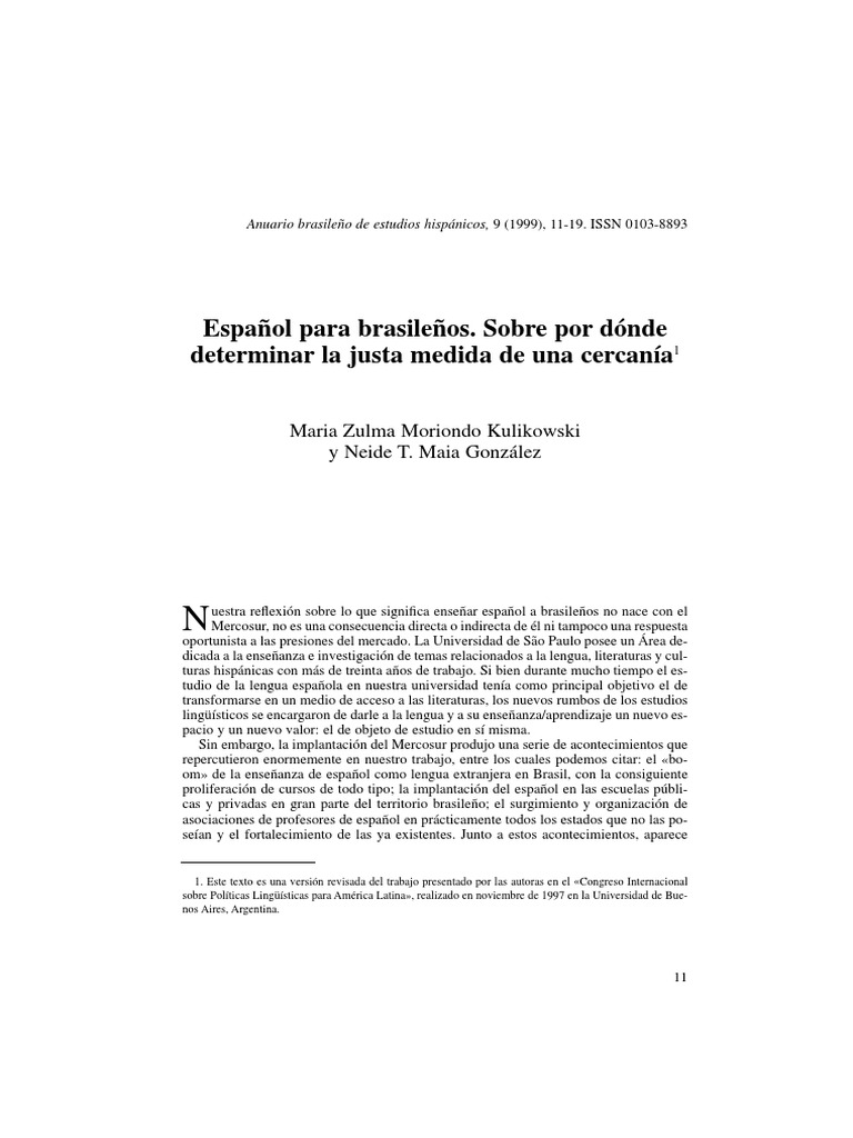 Espanol para Brasilenos - Sobre Donde Determinar La Justa Medida de Una ...