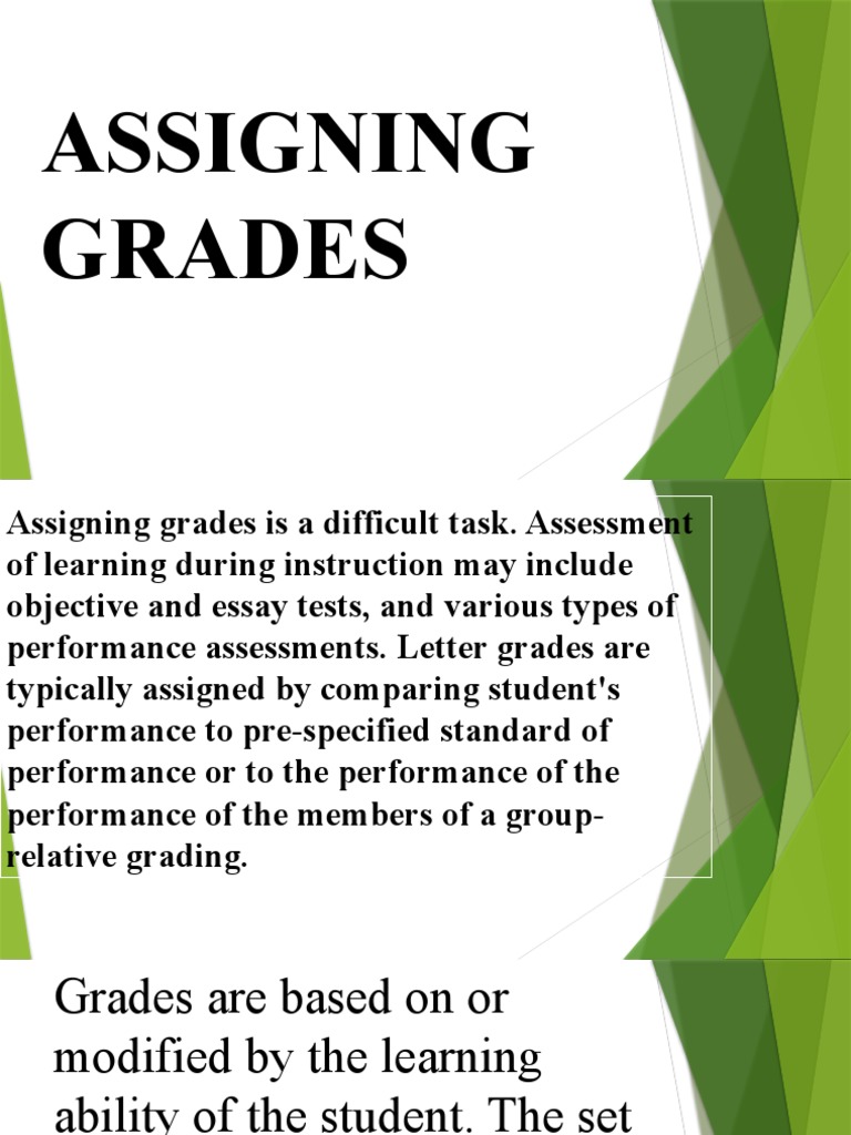 Assigning Grades | PDF | Students | Educational Assessment
