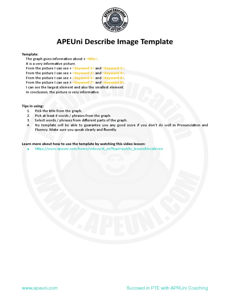APEUni Describe Image Template01 | PDF