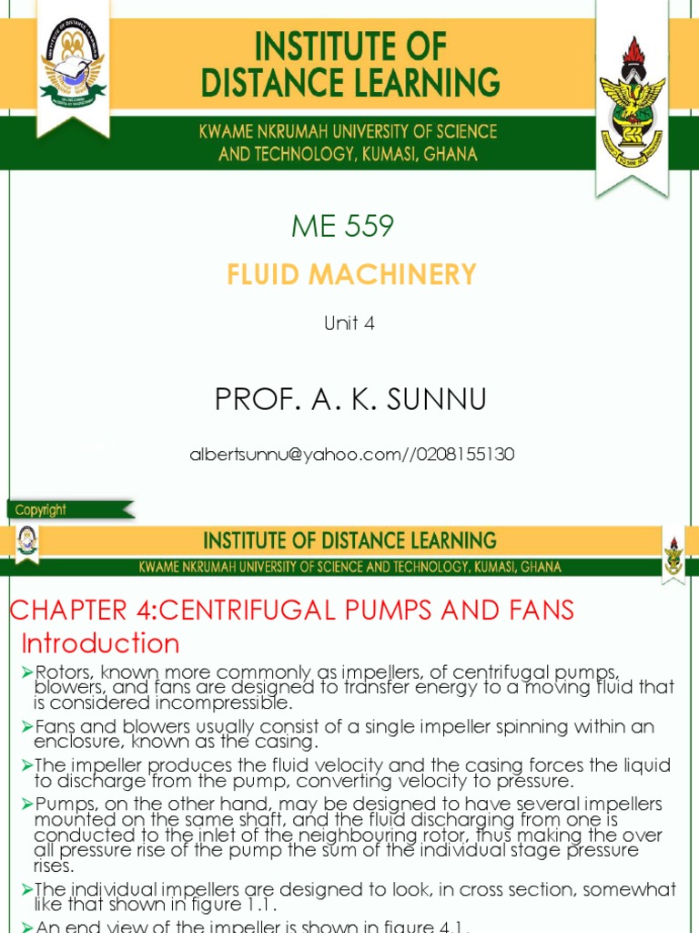 Centrifugal Pumps and Fans Overview | PDF | Pump | Fluid Dynamics