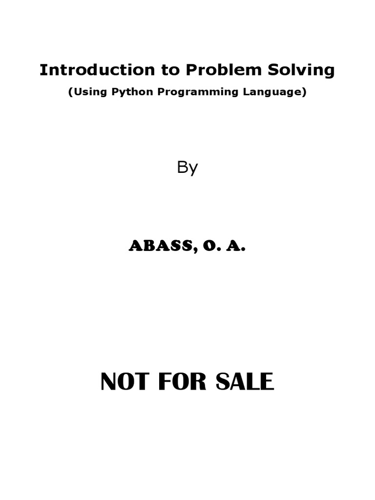 Csc 102 Int To Problem Solving Using Python Cover 07 04 2023 Pdf 