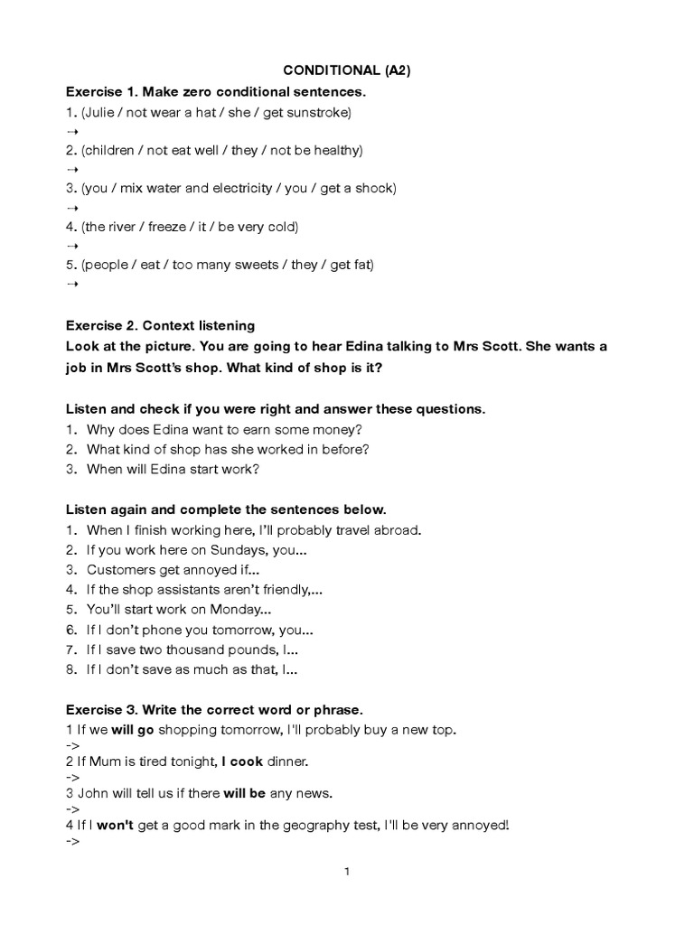 Conditional A2 | PDF | Language Arts & Discipline | Self-Improvement