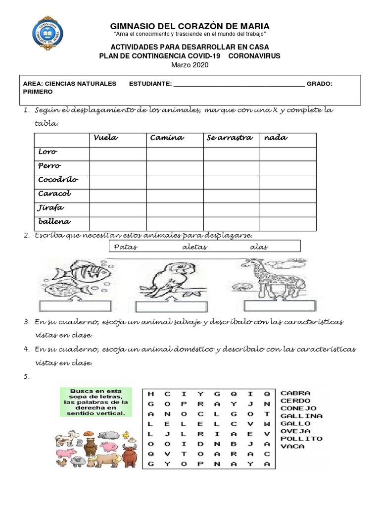 Actividades de Ciencias Naturales 1er Grado | PDF | Ciencia y ...