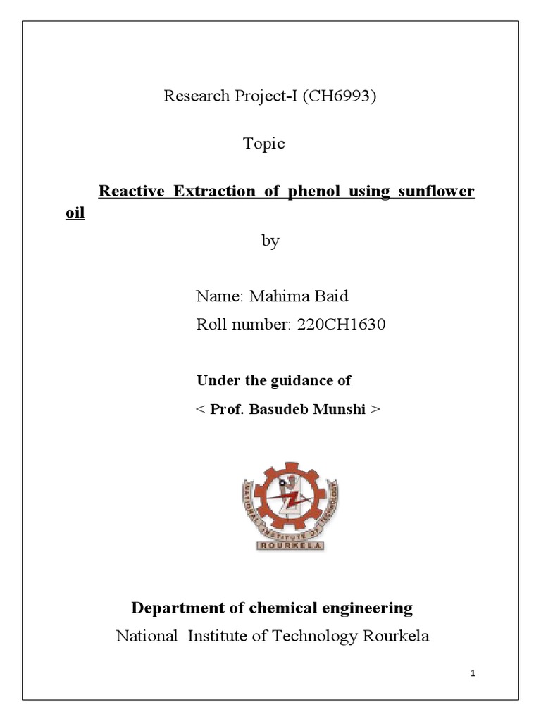 220CH1630 - M.tech Project | PDF | Polyphenol | Ethanol