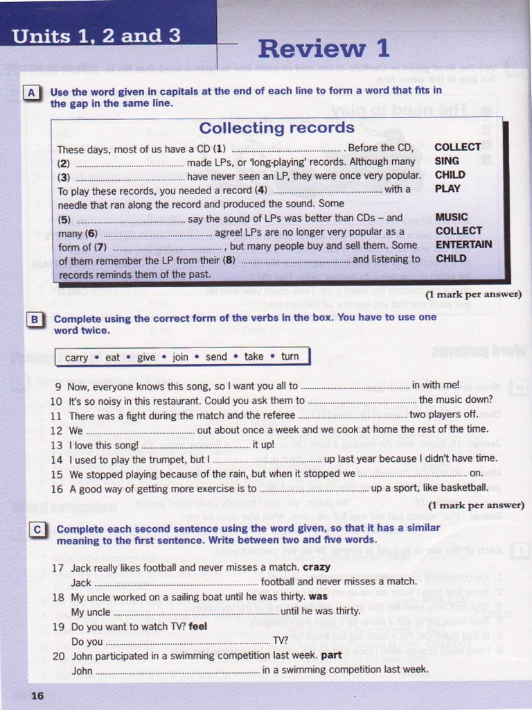 Review 1 - Units 1-3 | PDF