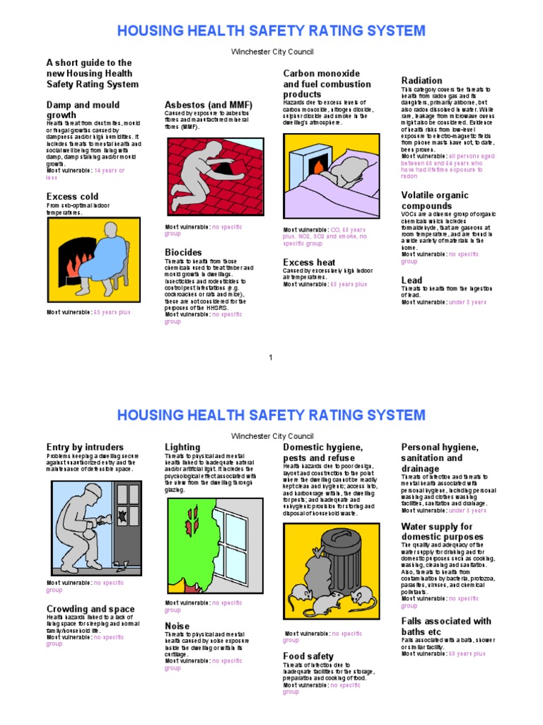 HHSRS Leaflet | PDF | Hygiene | Hazards