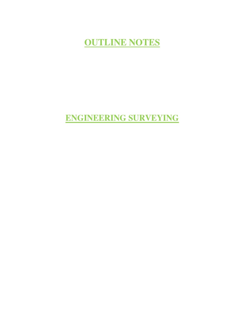 Outline Notes: Engineering Surveying | PDF | Surveying | Refractive Index
