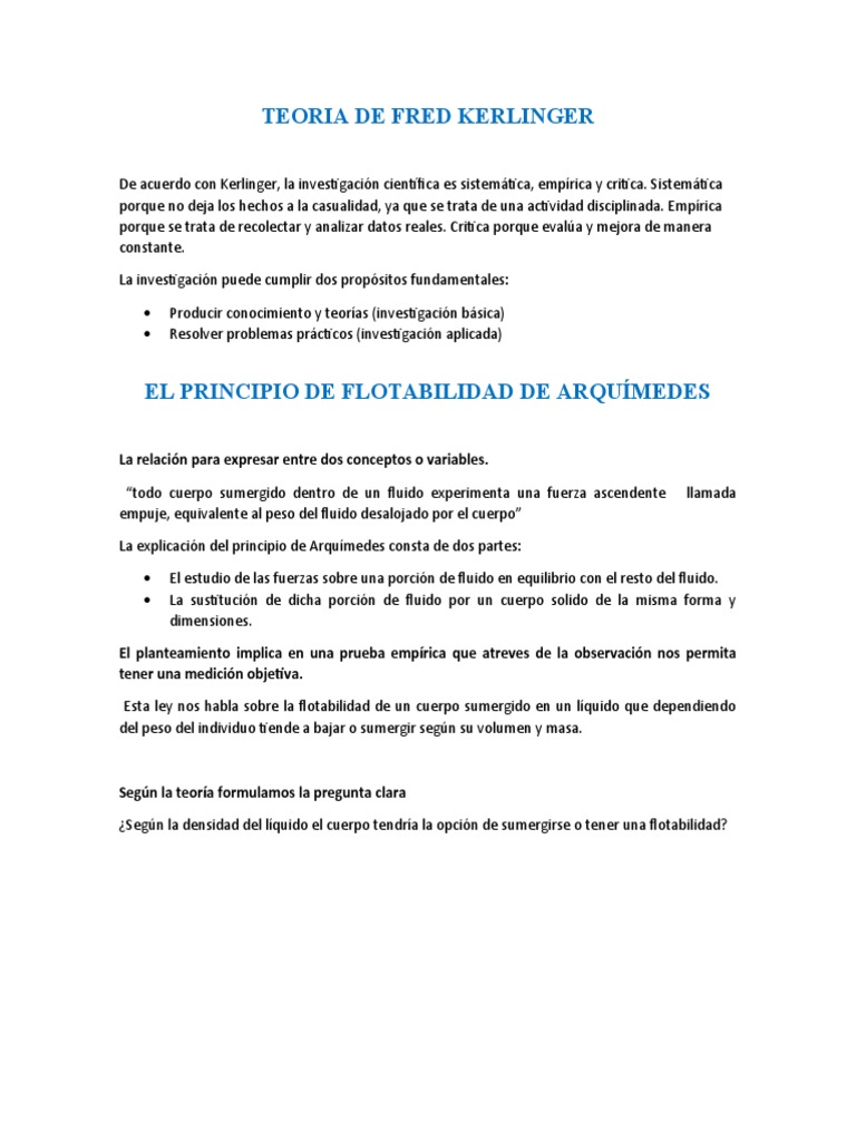 Teoria de Kerlinger | PDF