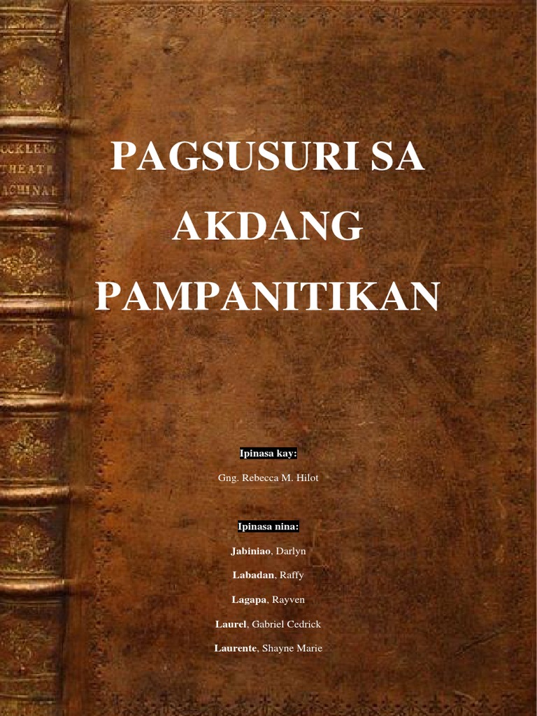 Group 10 Pagsusuri Sa Akdang Pampanitikan | PDF