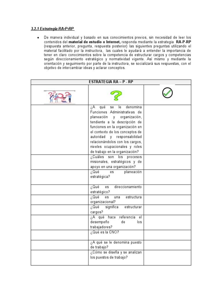 Formato Estrategia Ra - P - RP | PDF