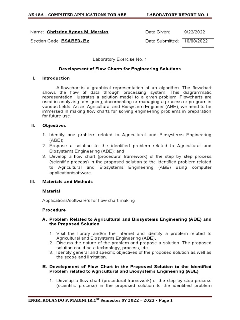 ABE 48A Laboratory Exercise No. 1 - Final | PDF | Computing
